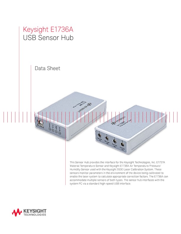 E1736A USB Sensor Hub ─ Data Sheet PDF Asset Page | Keysight